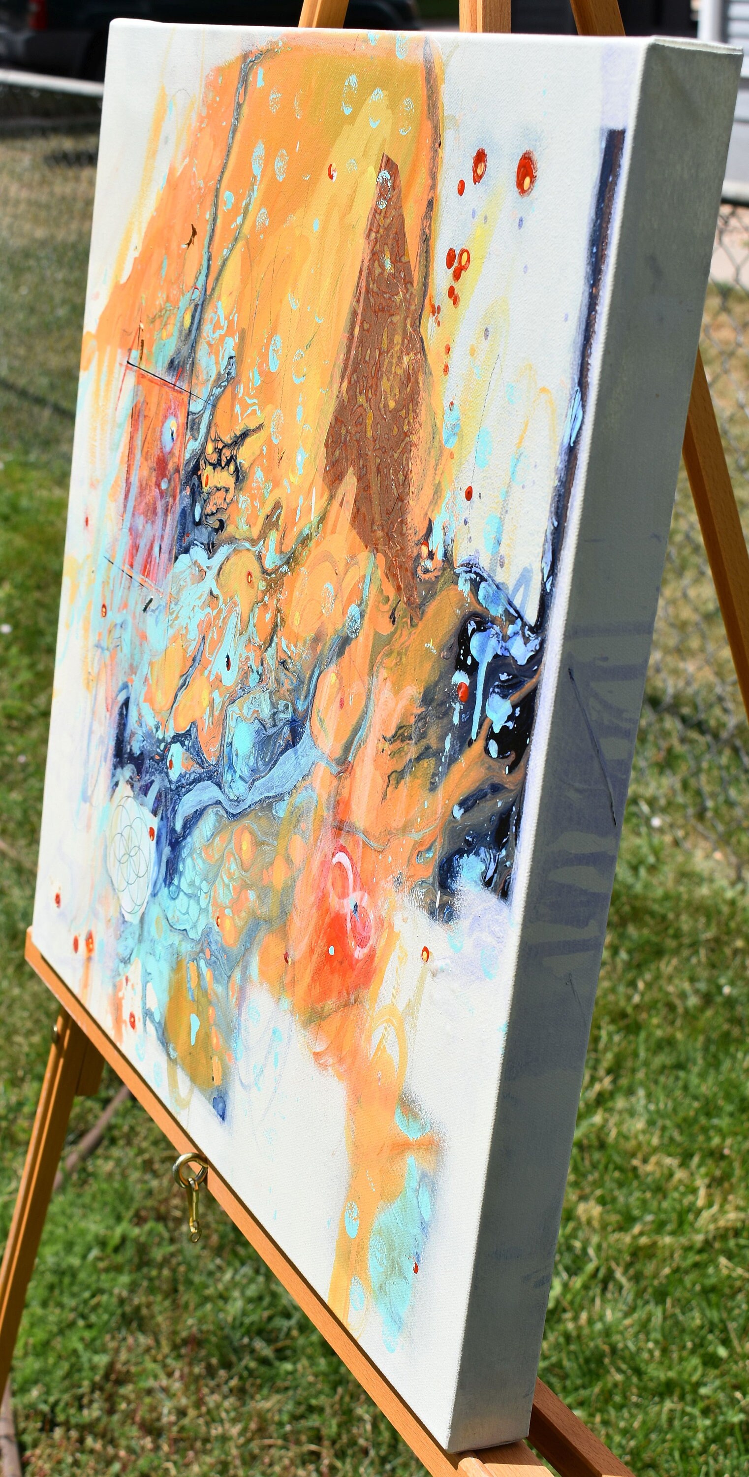 Heart of Compassion - Abstract Art - 20 X 20 IN / 51 X 51 CM - Abstract ...