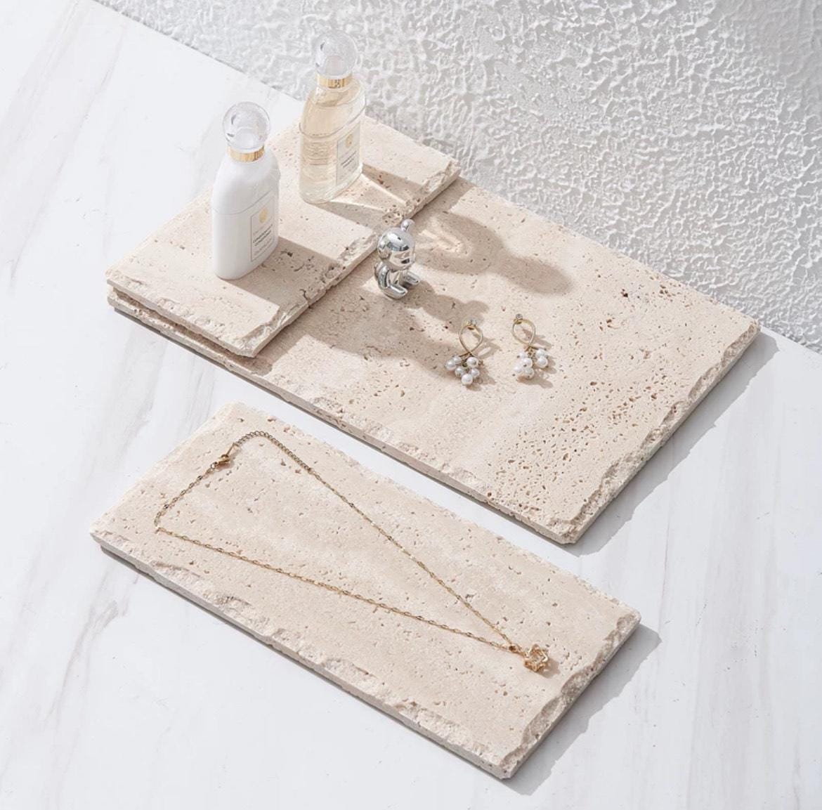 TRAVERTINE TRAY Slabs Decorative Trays - Stone Props, Housewarming ...