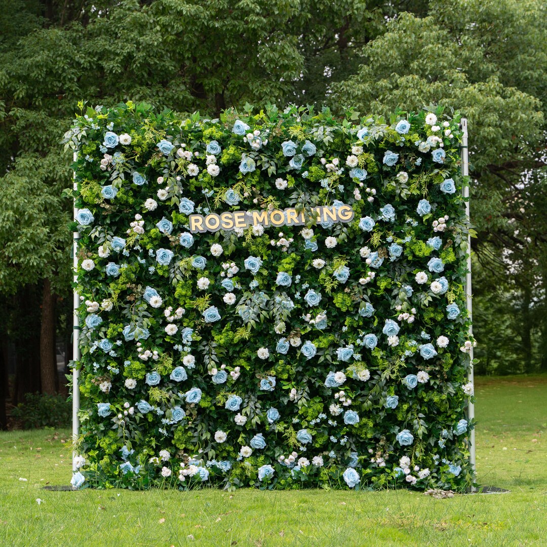5D Flower Wall 88ft Floral Wall Rolling up Rose Curtain Wall Decor ...