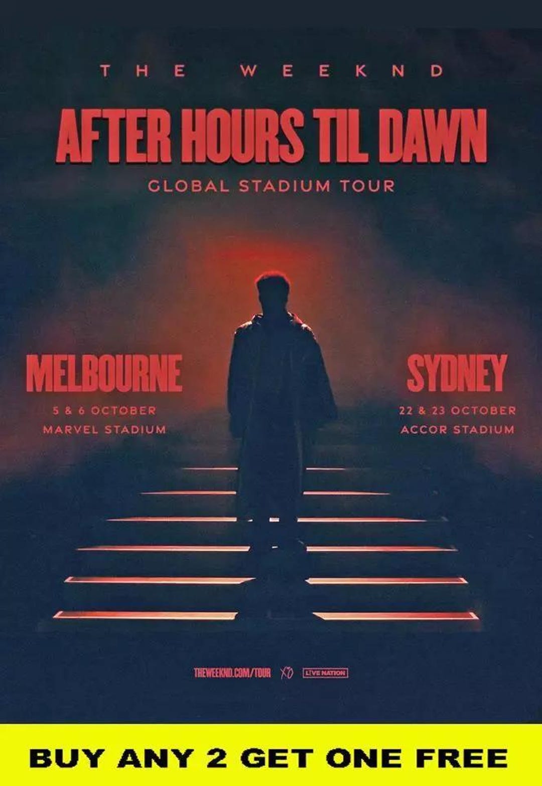 THE WEEKND 2024 Australian Laminated Tour Image A4 FREE Postage - Etsy