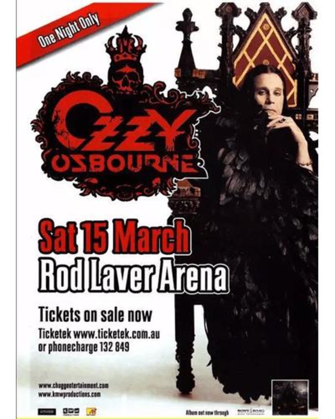 OZZY Osbourne 2008 Laminated Australian Poster A4 FREE POSTAGE - Etsy