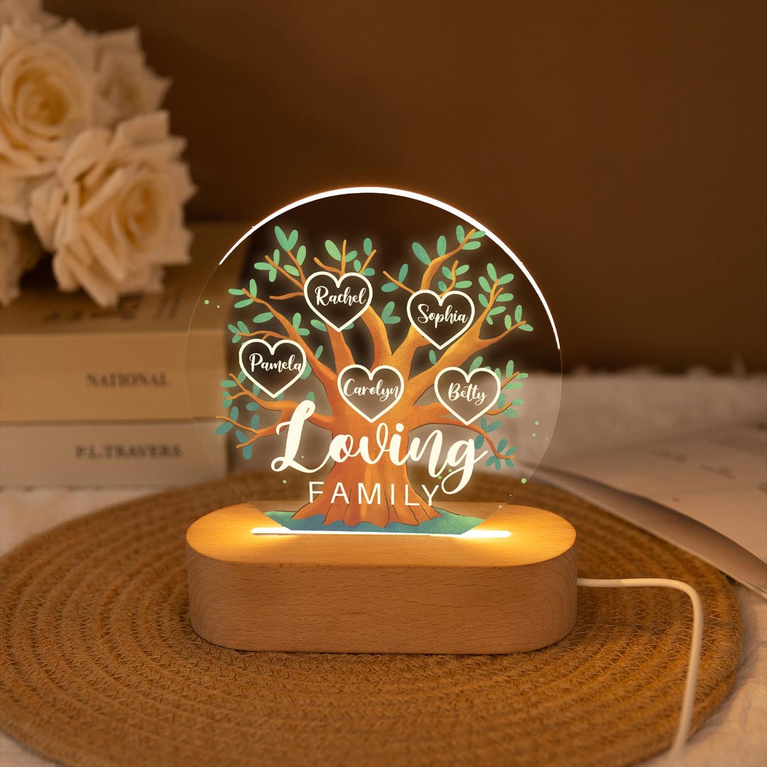 Personalized Family Tree Night Light,tree of Life Night Lamp,custom ...