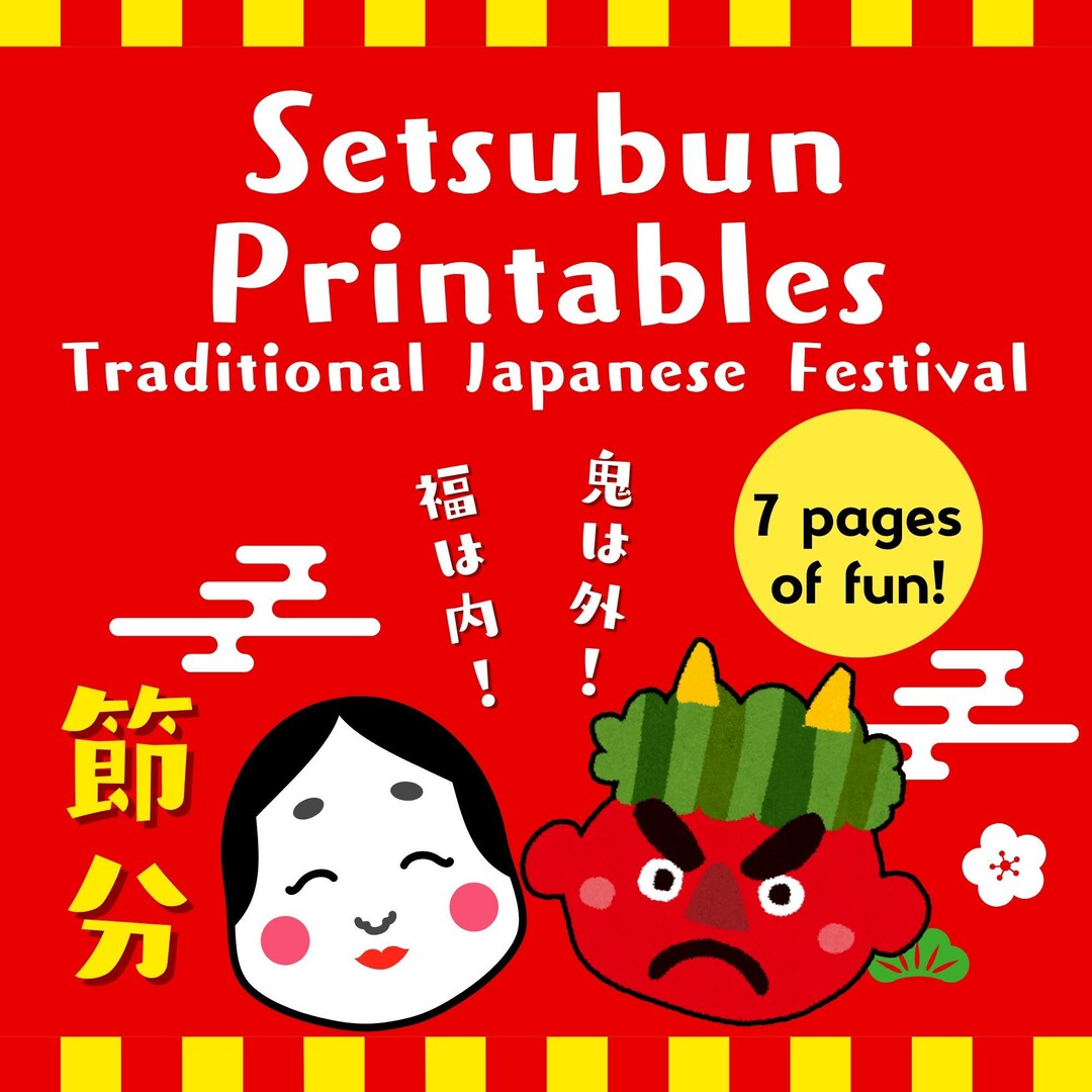 Setsubun Celebration Kit: Printable, Games & Worksheets - Etsy