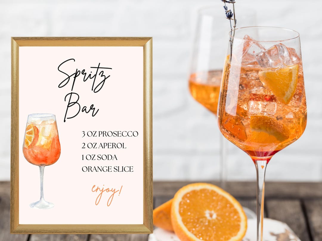 Aperol Spritz Bar Sign | Aperol Spritz Cocktail Recipe | Modern ...