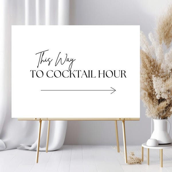 Cocktail Hour Sign - Etsy