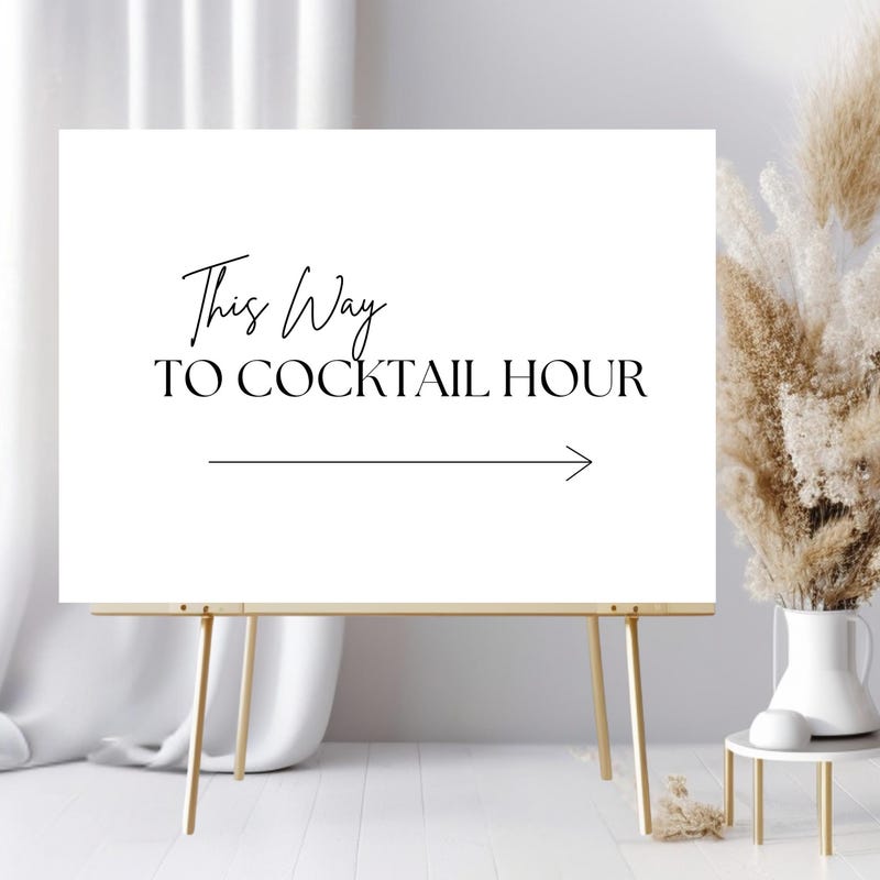Cocktail Hour Sign - Etsy