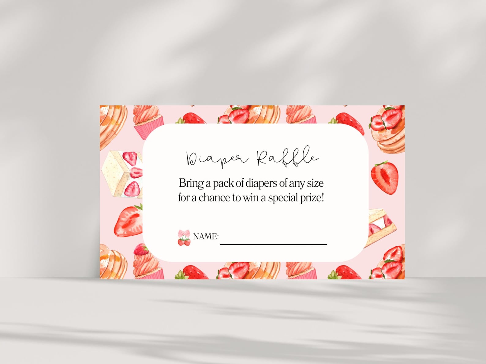 Berry Sweet Baby Shower Bundle – Strawberry Baby Shower Canva Templates ...