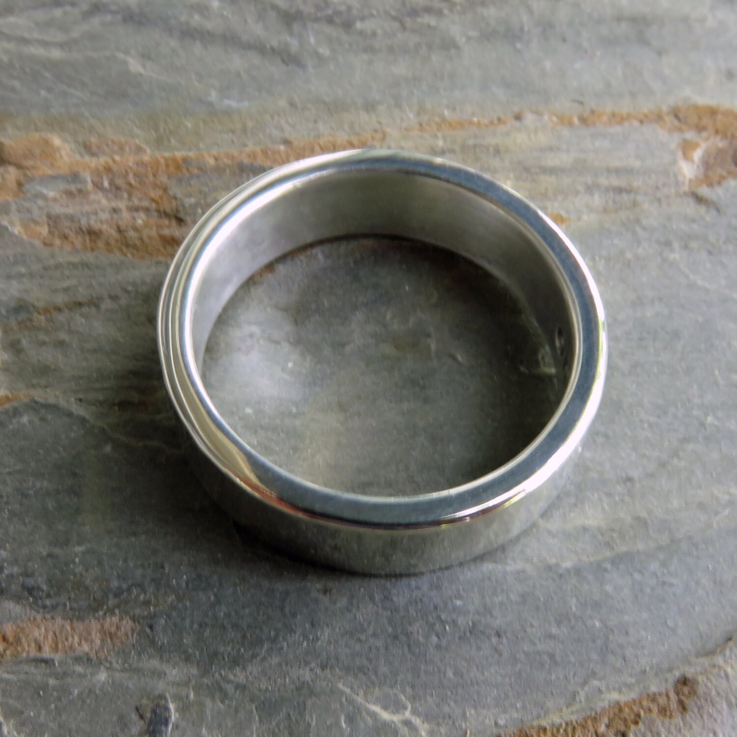 Heavy Hammered Men's Sterling Silver Ring With - Etsy