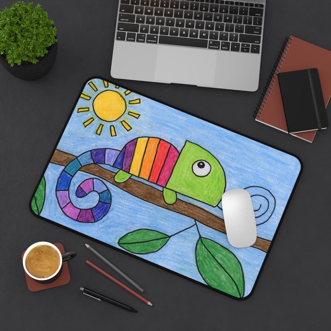 Personalized Child's Drawing Mouse Pad Desk Mat for Kids, Custom ...