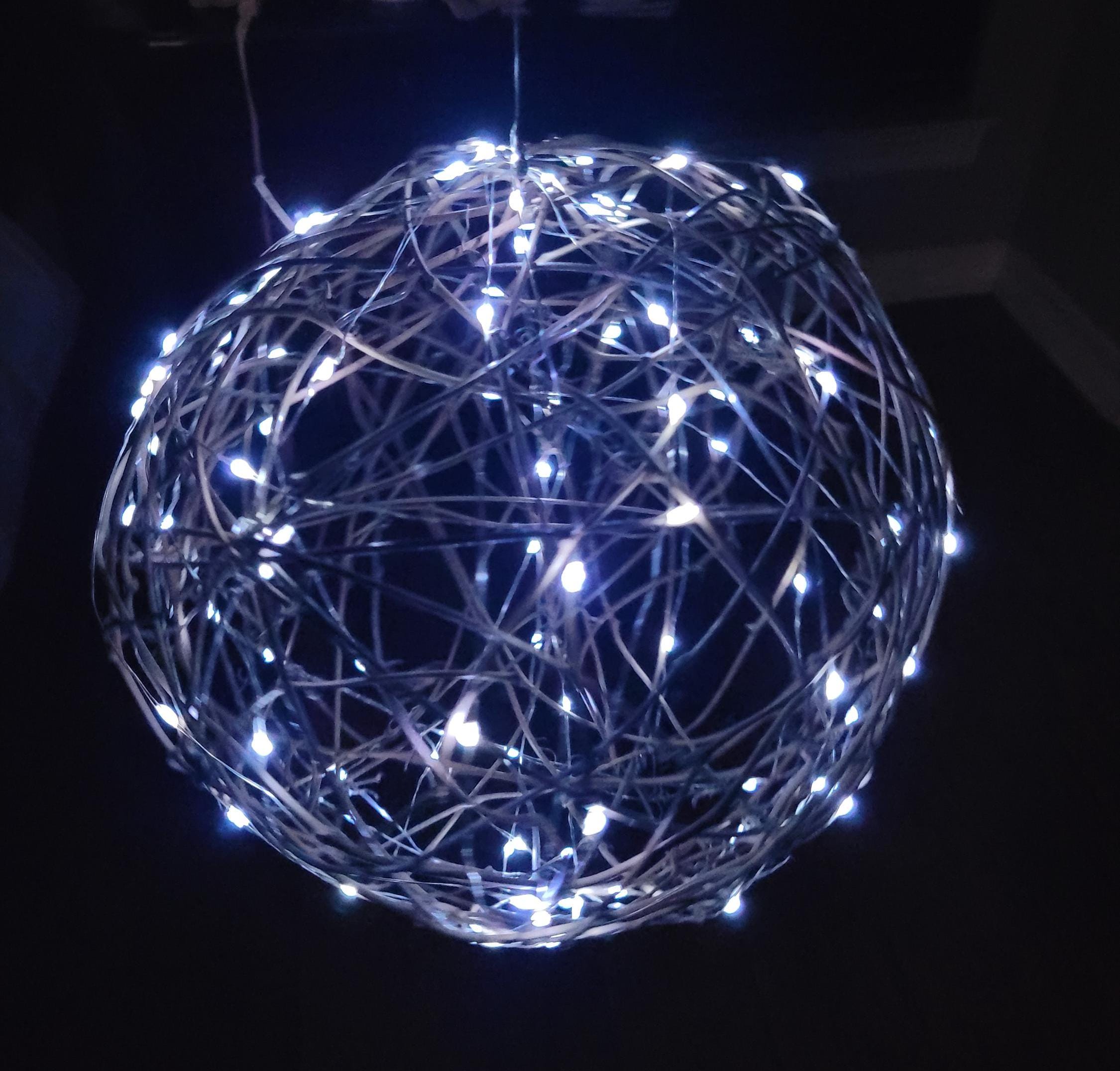 10 Inch Grapevine Tree Balls With 100 LED Solar Lights - Etsy