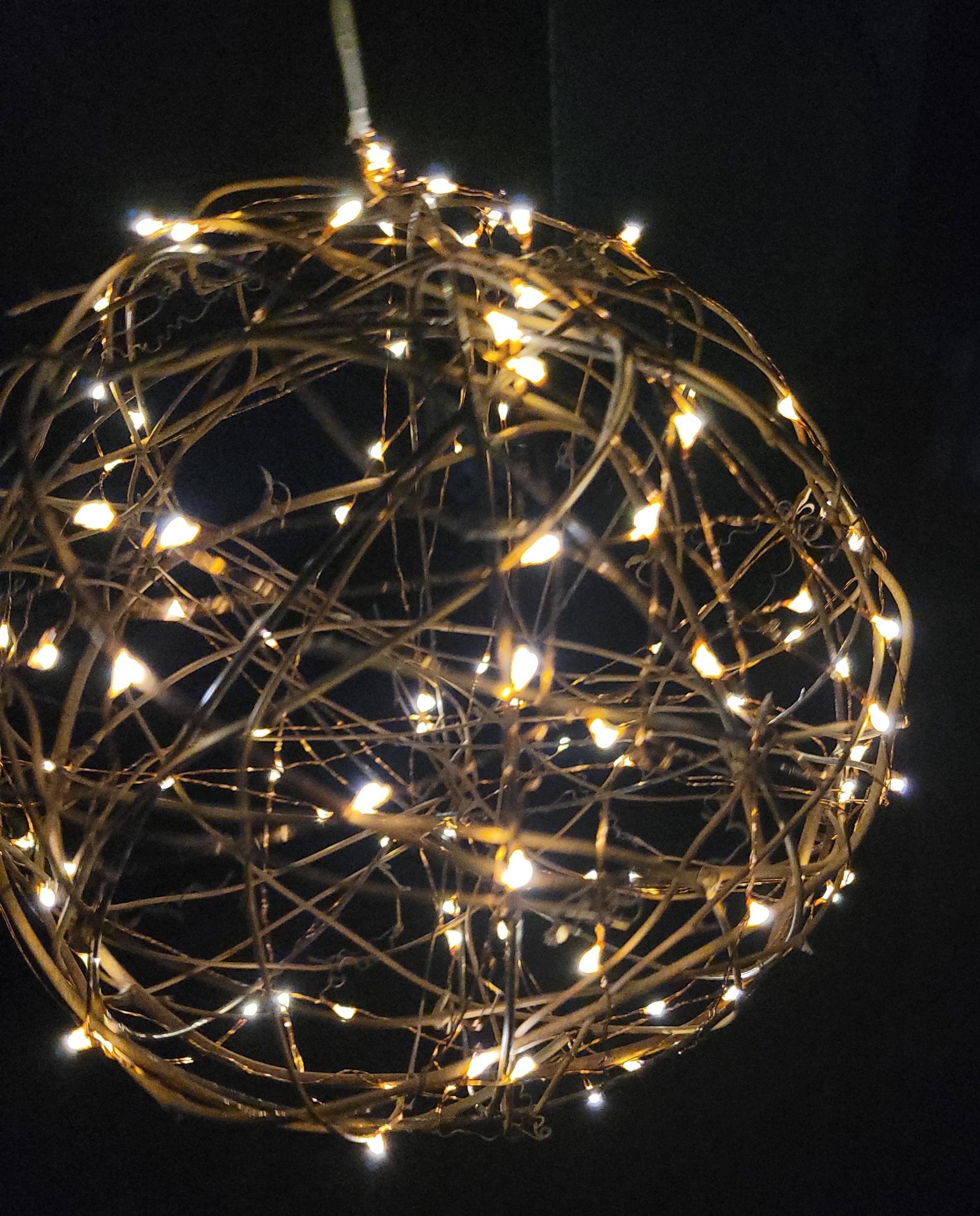 10 Inch Grapevine Tree Balls With 100 LED Solar Lights - Etsy