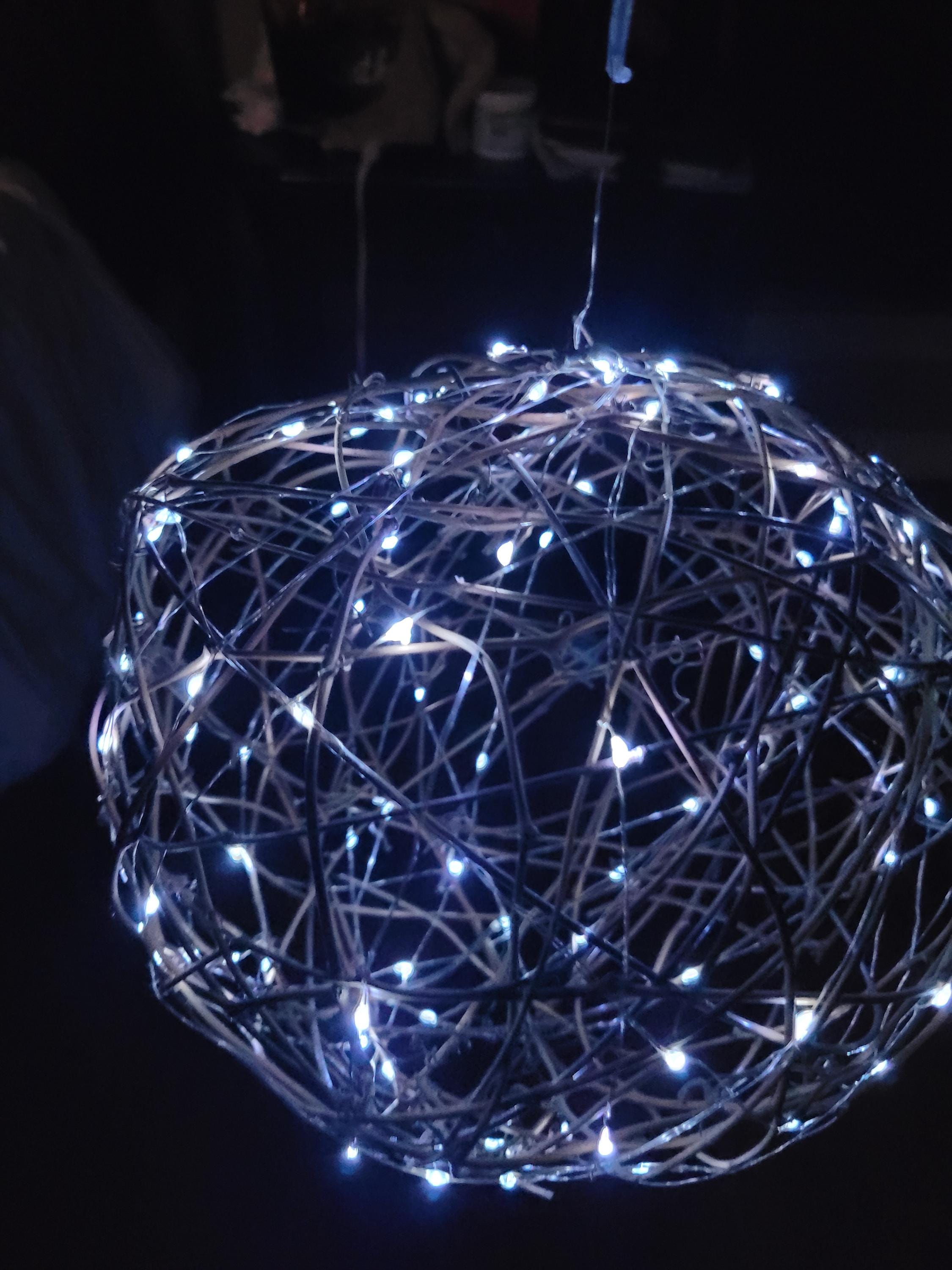 10 Inch Grapevine Tree Balls With 100 LED Solar Lights - Etsy