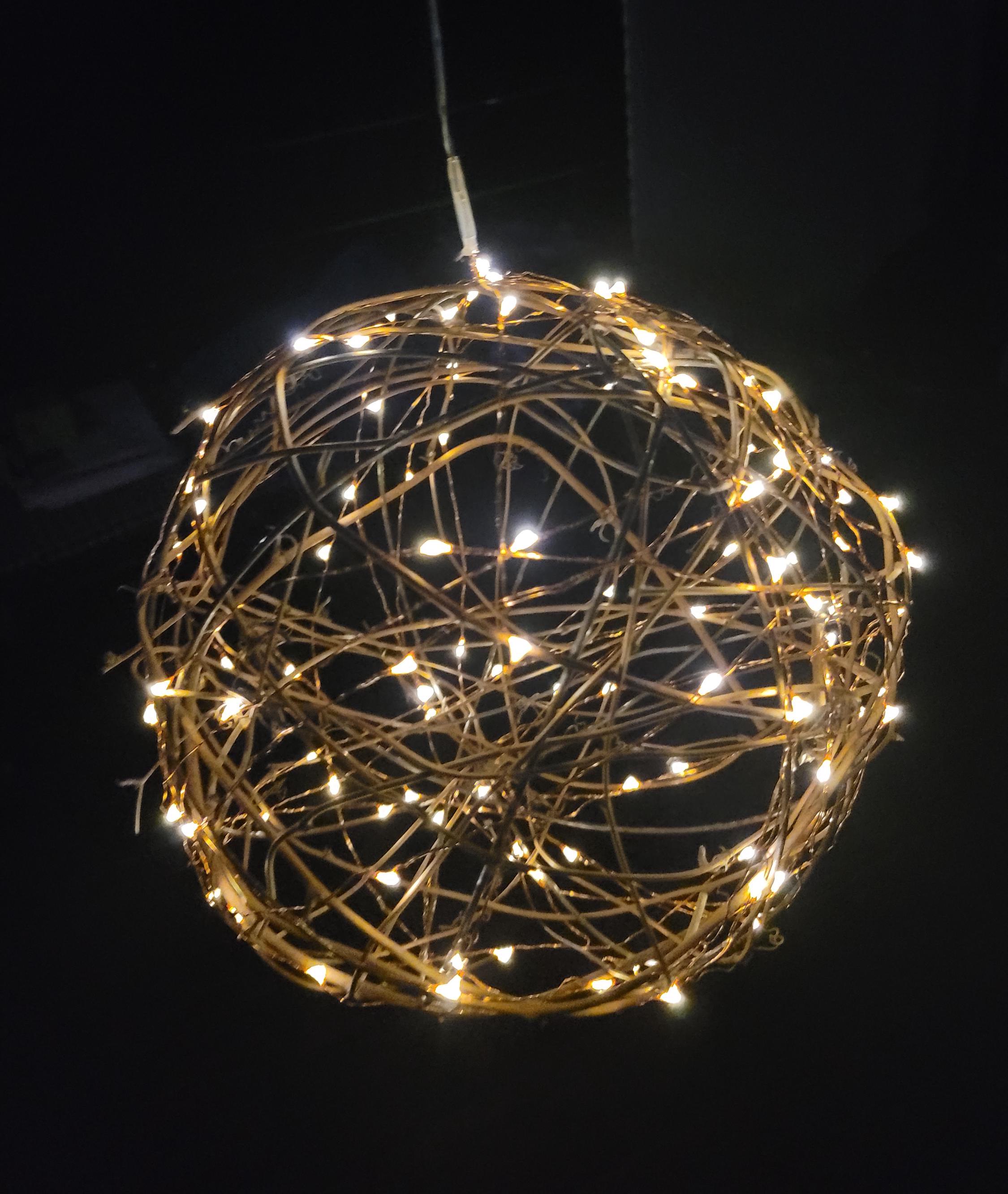 10 Inch Grapevine Tree Balls With 100 LED Solar Lights - Etsy
