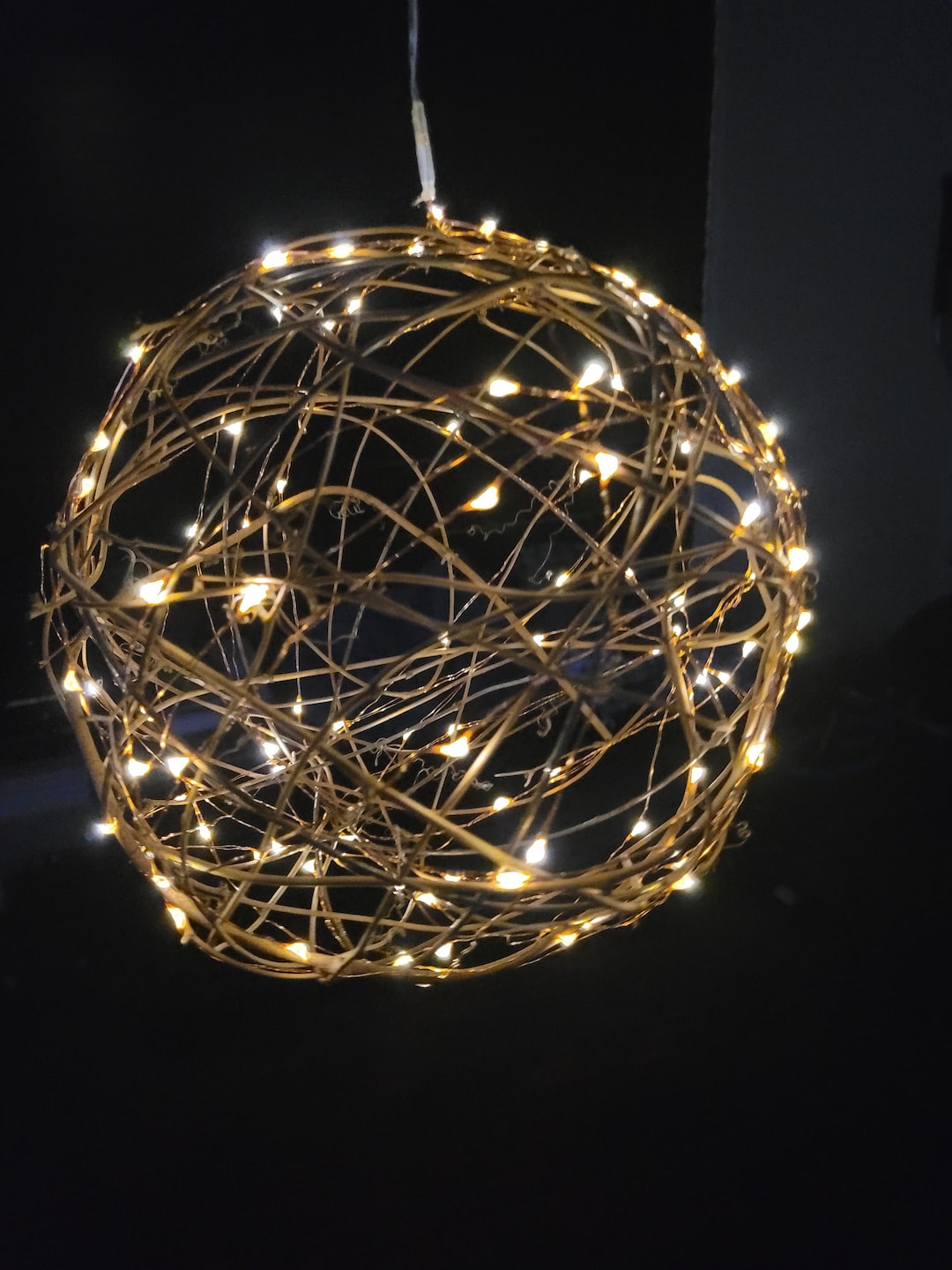 10 Inch Grapevine Tree Balls With 100 LED Solar Lights - Etsy