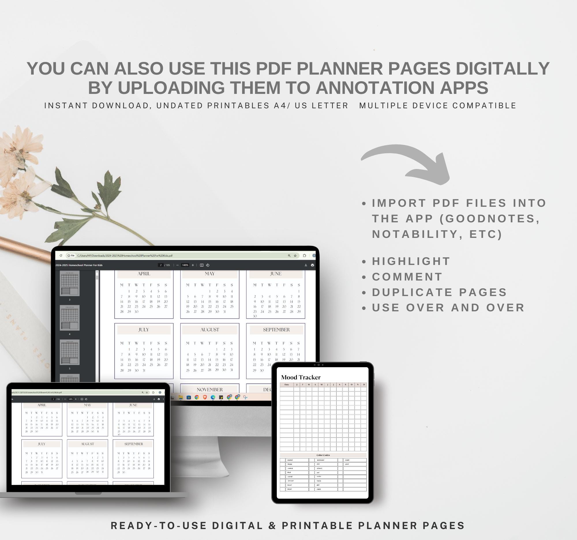 2025 Reflection Tracker and Planner Editable Digital Template Instant ...