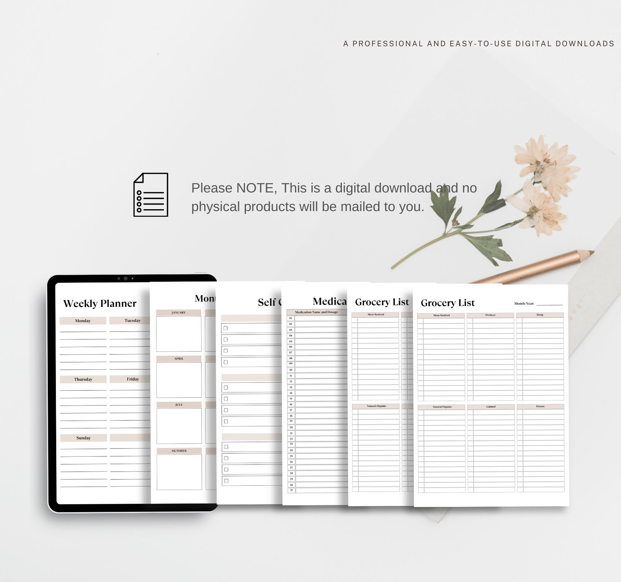2025 Reflection Tracker and Planner Editable Digital Template Instant ...