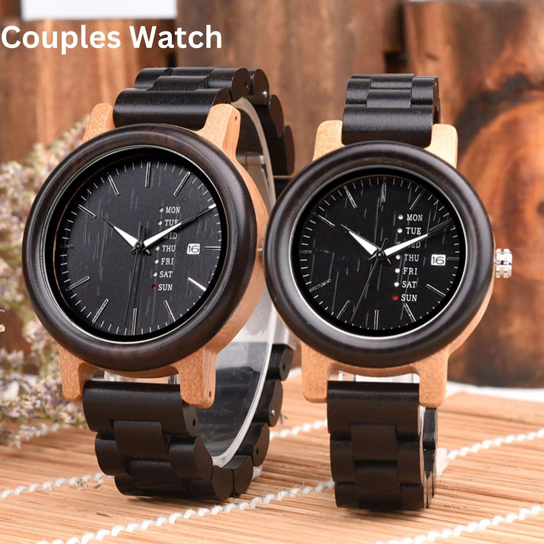 W209 Wood Watches | His & Hers Set | Personalized Engraved Watches ...