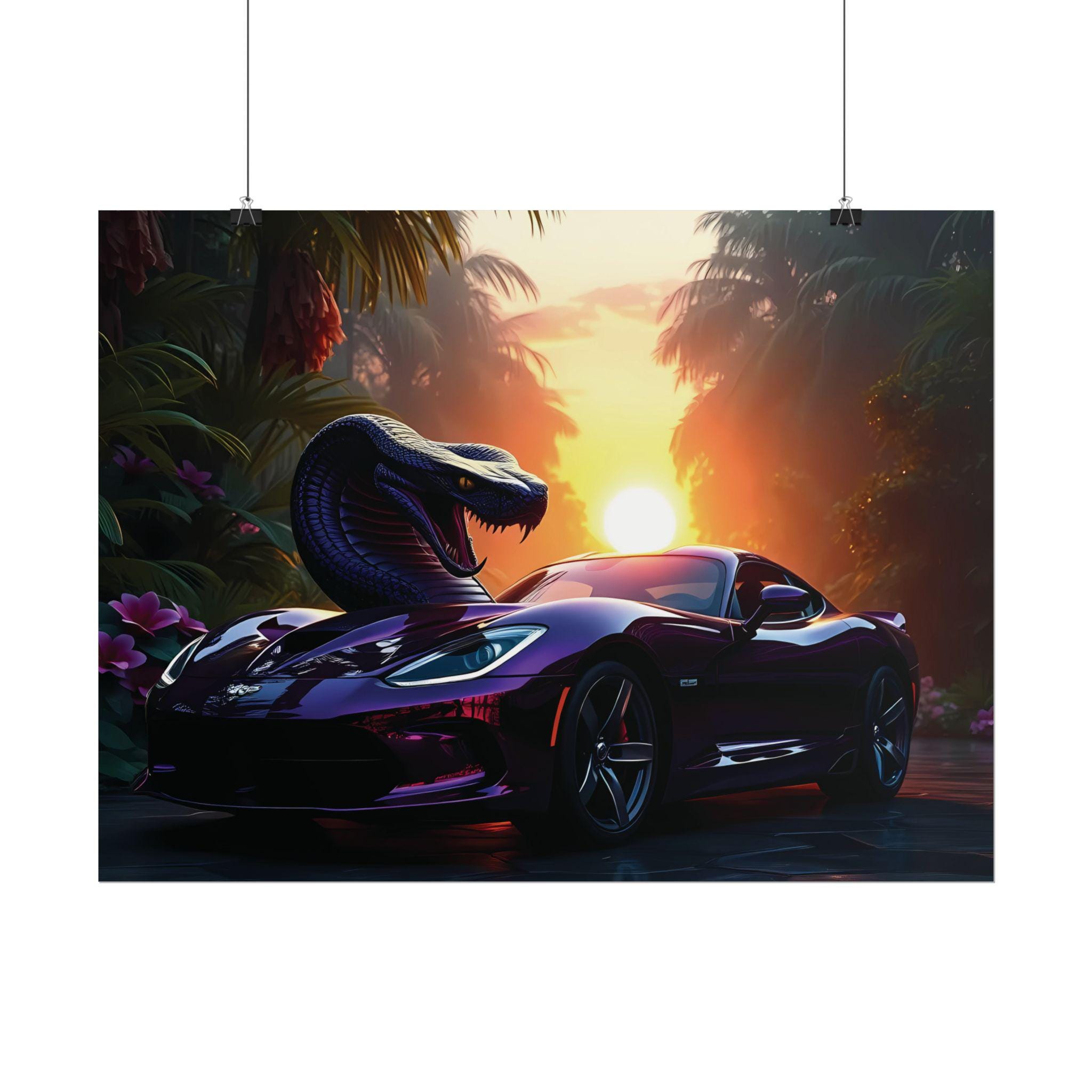 Dodge Viper Car Poster - Automobile Wall Art Print, Classic Car Decor ...
