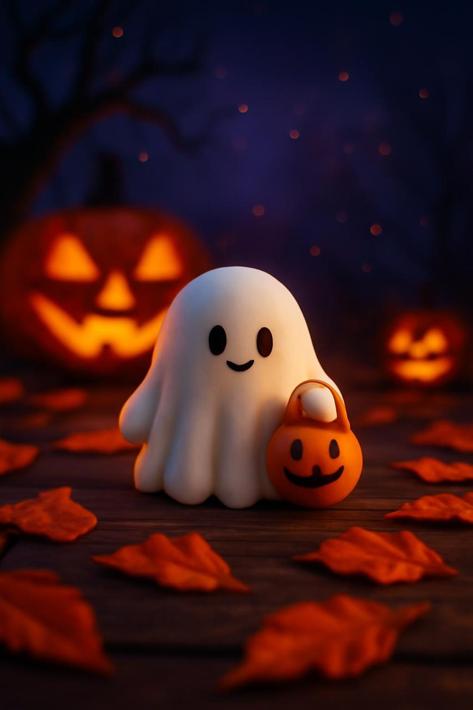 Cute Halloween Ghost – Mini Figurine for Desk, Spooky Tabletop ...