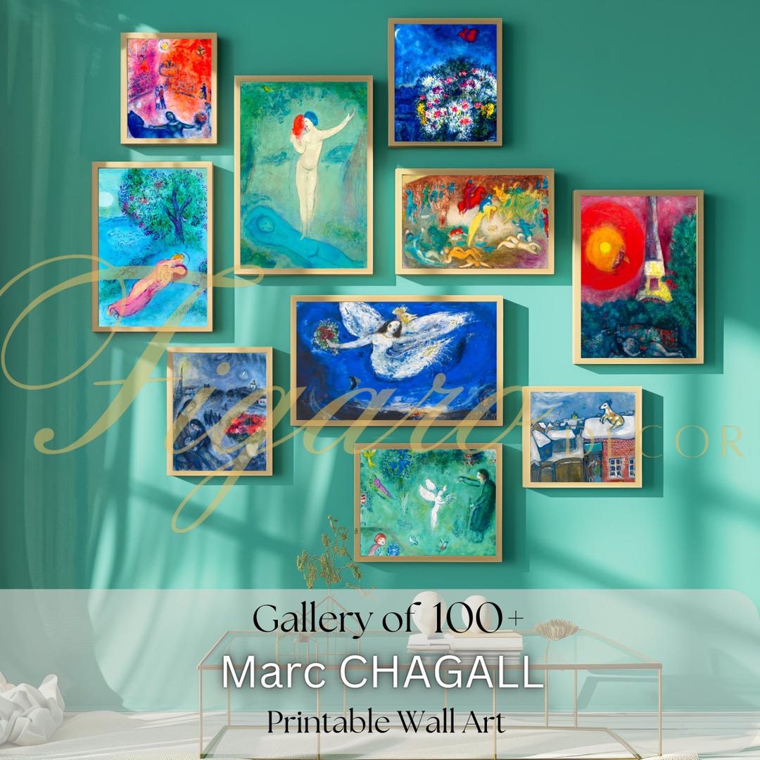 120 Marc CHAGALL Artworks: Vintage Printable Wall Art. Hi-res 3800 X ...