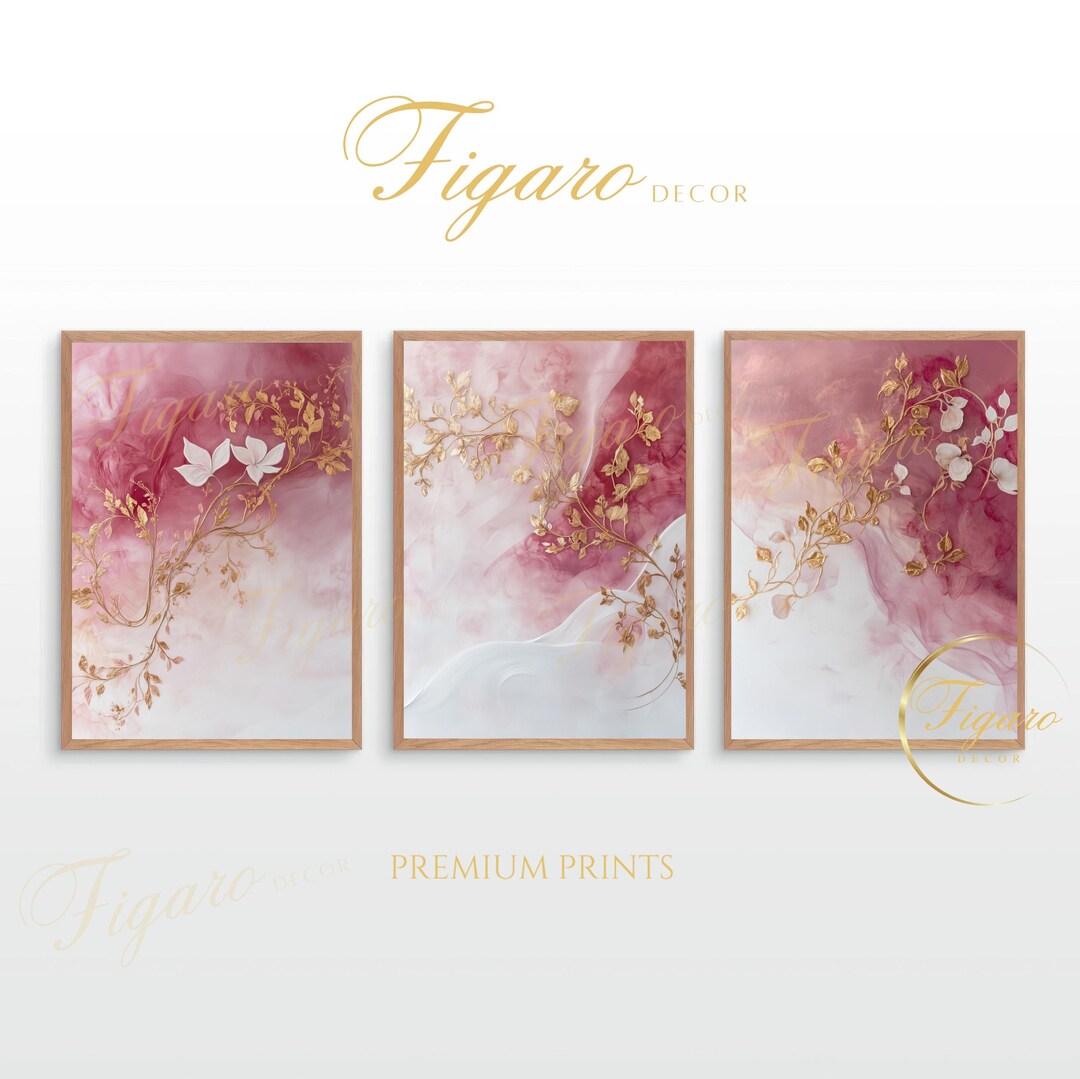 Abstract Renaissance Inspired Prints, Set of 3. | Unique Artwork | Hi ...