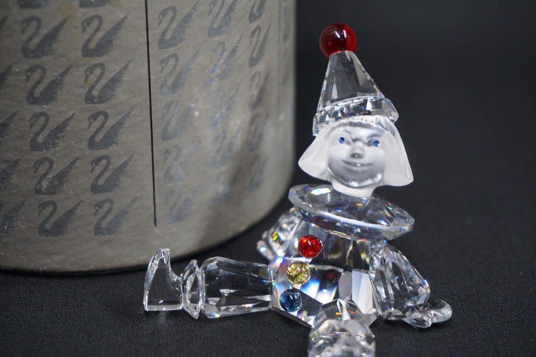 Swarovski Crystal Puppet Figurine With Box Cylinder - Etsy