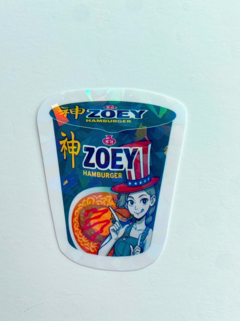 K-pop Demon Hunters Cup Noodle Stickers 3pc Set Holographic Stickers ...