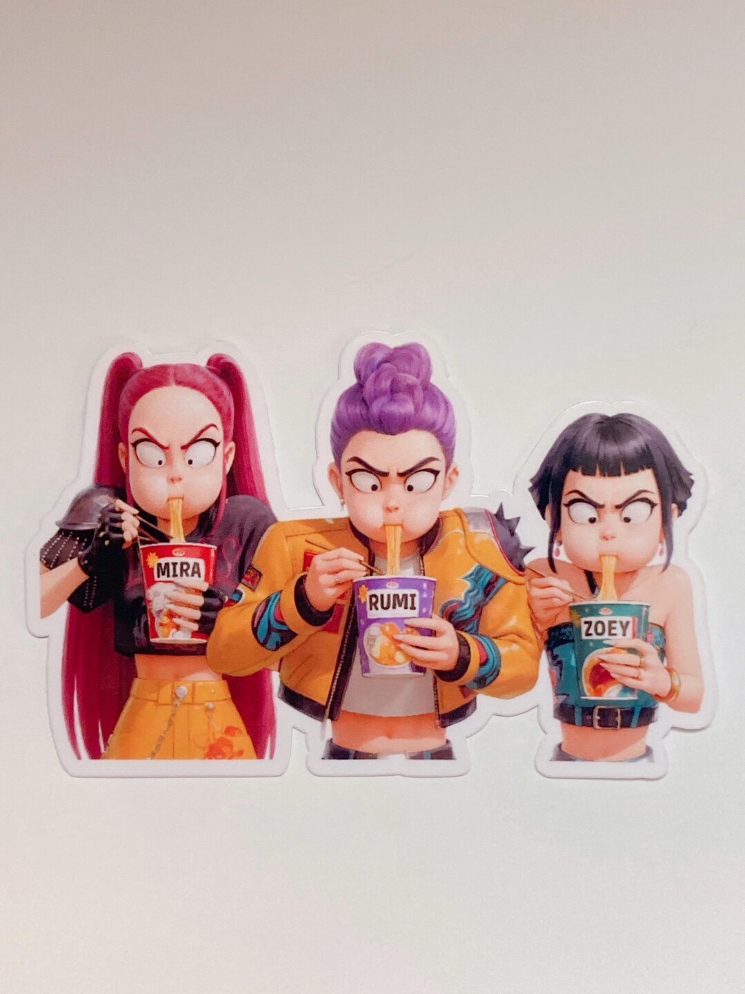 Kpop Demon Hunters Huntrix Sticker Waterproof Shiny - Etsy