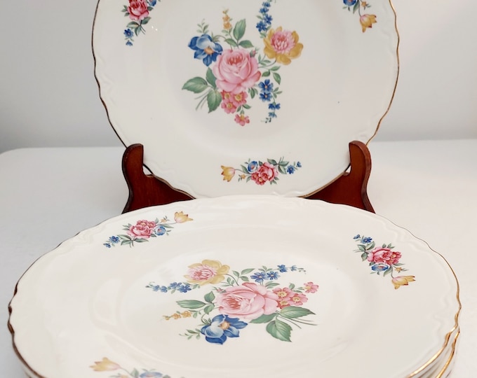 Vintage Scio Hazel Dinner Plate Flower Floral Ohio Pottery Farmhouse - Etsy
