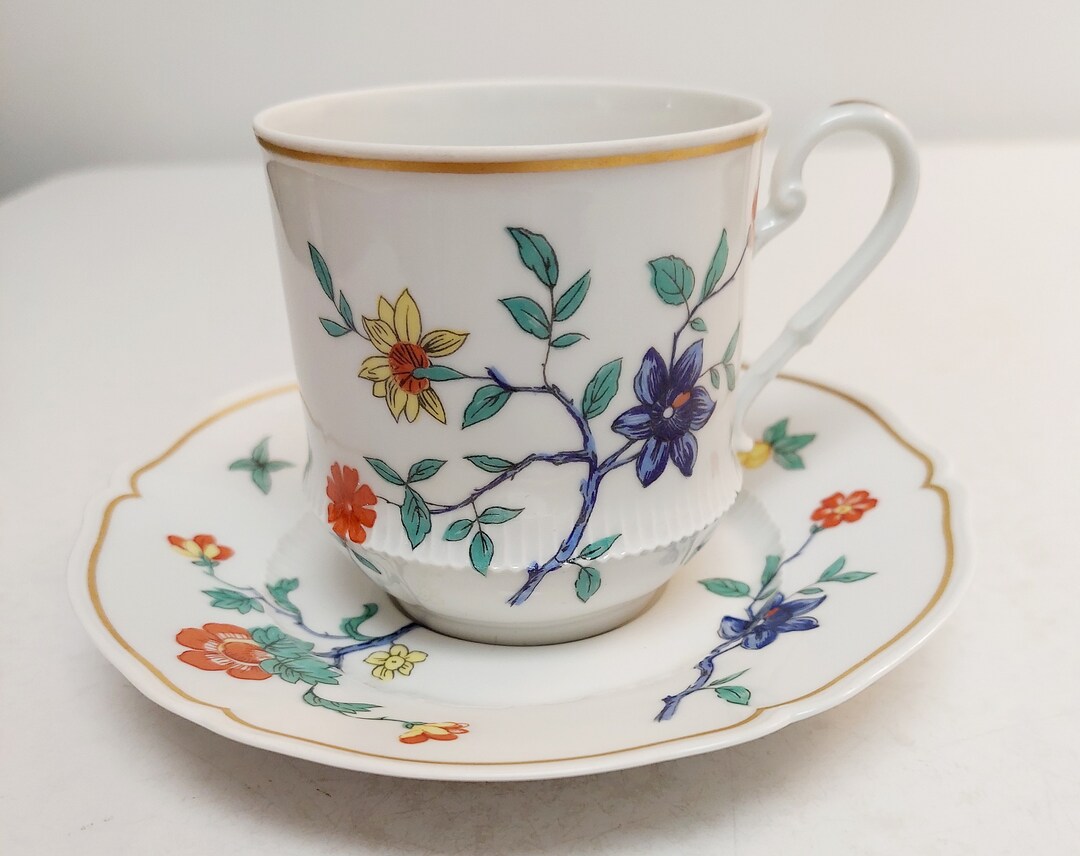 Vintage Haviland Limoges Shalimar Tea Cup and Saucer Flowers - Etsy