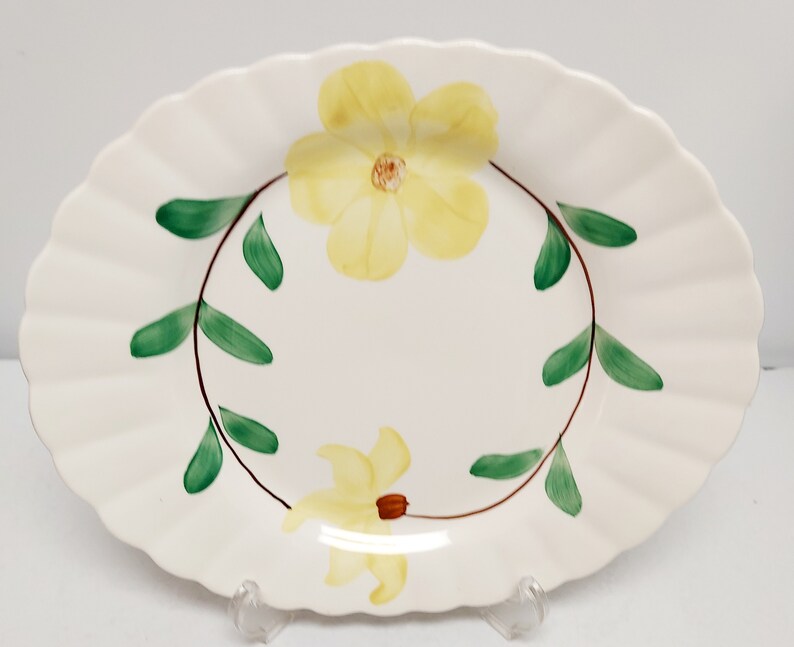 Vintage Blue Ridge Pottery Yellow Flower Platter Farmhouse - Etsy