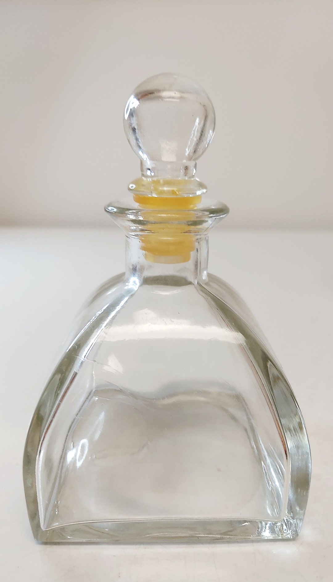 Vintage Square Glass Decanter With Lid Gift Barware - Etsy