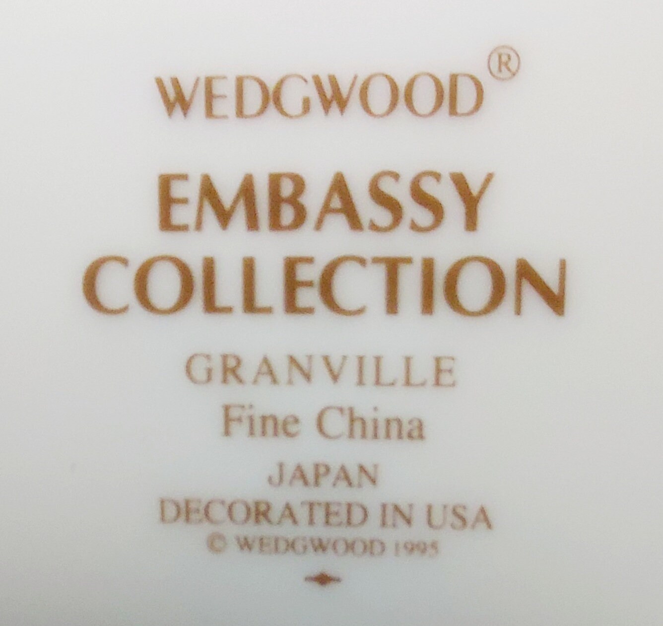 Vintage Wedgwood Embassy Collection Granville Fine China Salad Plate ...