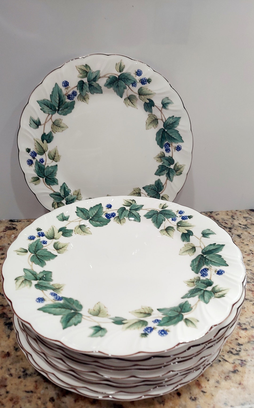 Vintage Nikko Dinner Plates Blossom Time Wild Berry LIKE NEW Pretty ...