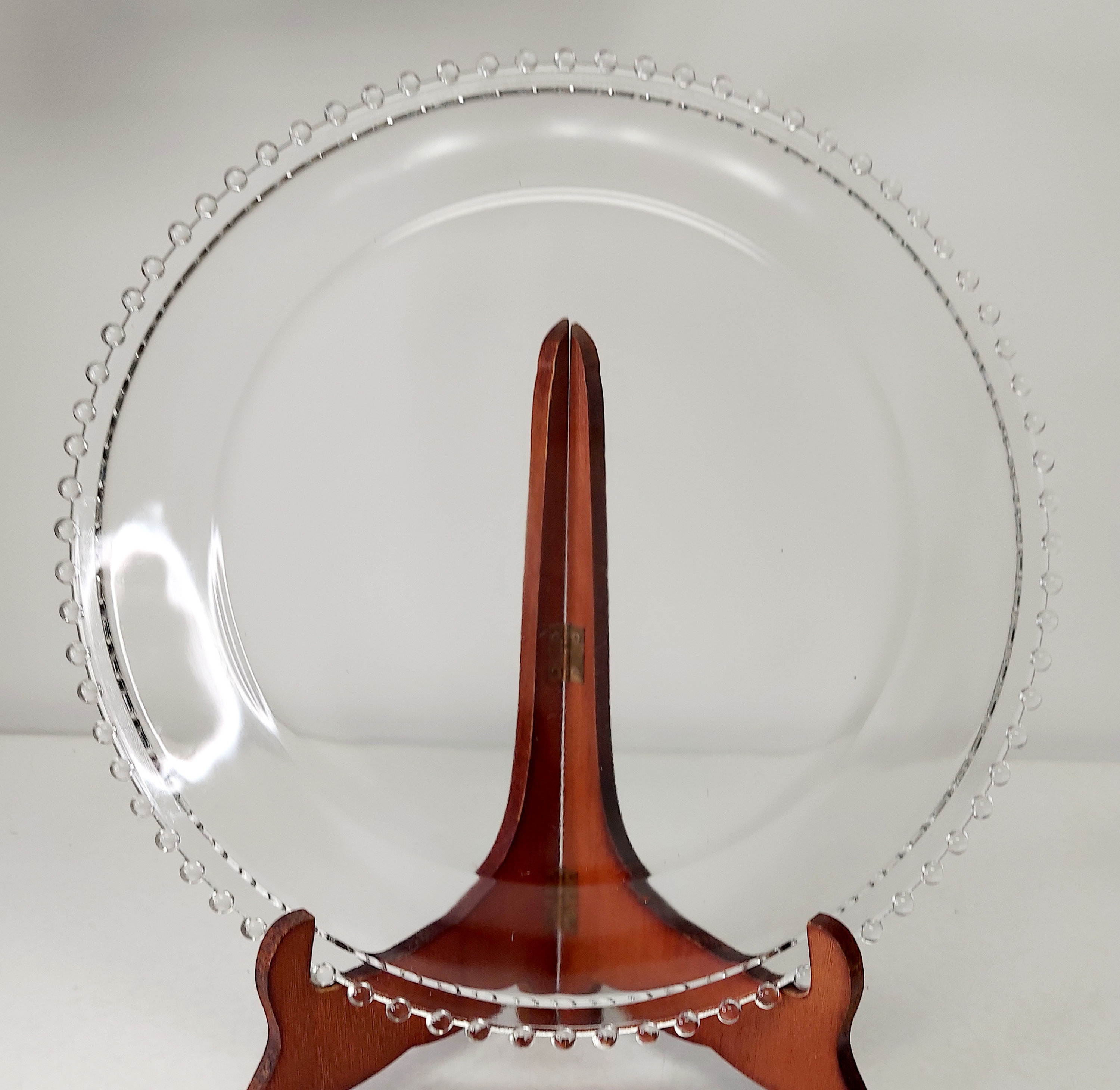 Vintage Imperial Glass Large Round Candlewick Platter Clear Glass Gift ...