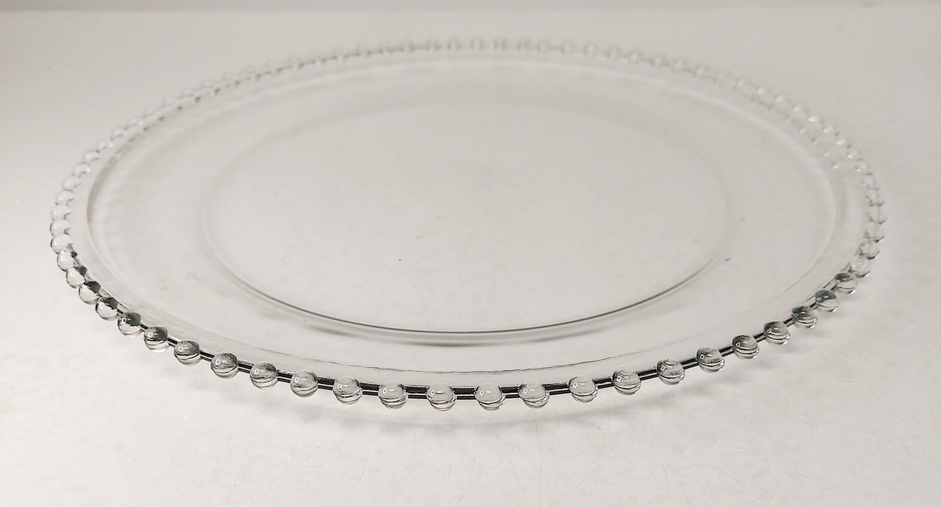 Vintage Imperial Glass Large Round Candlewick Platter Clear Glass Gift ...