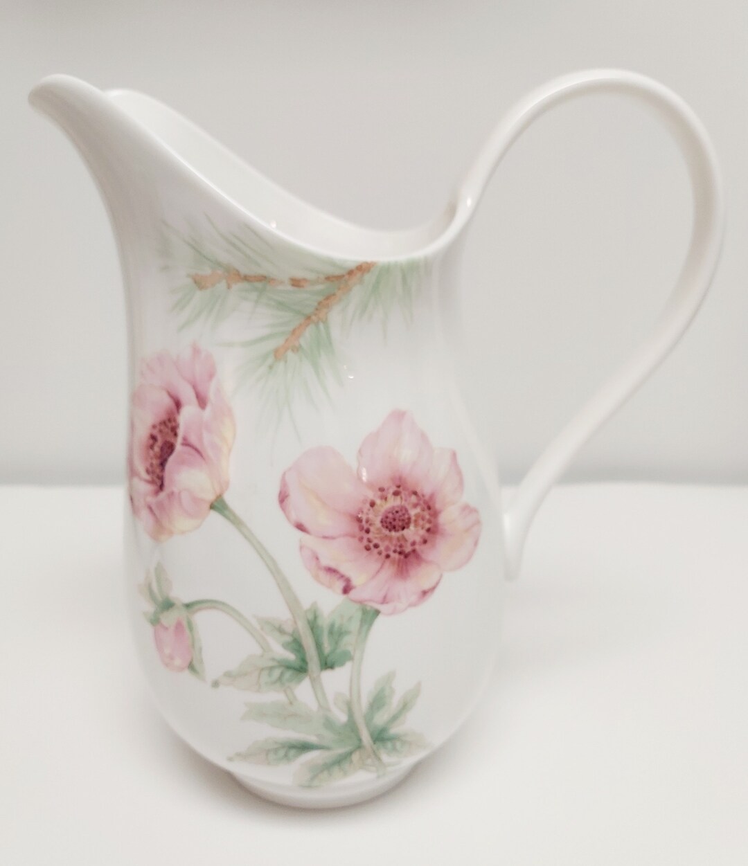 Lenox Artist Signed Winter Garden Pitcher Large Louise Le Luye Wedding ...