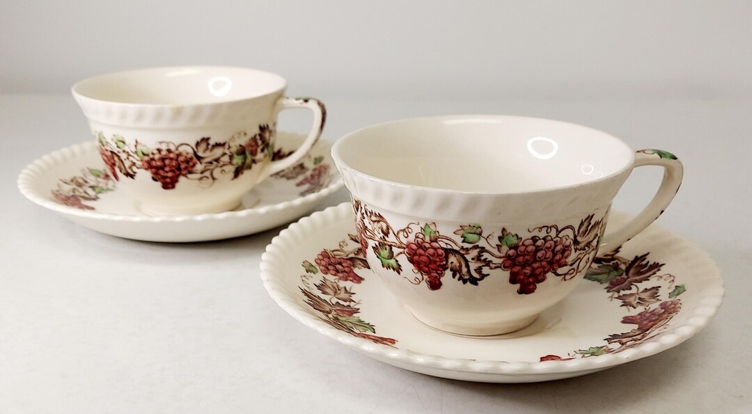 Vintage Johnson Brothers Made in England Empire Grape Cup and Saucer ...