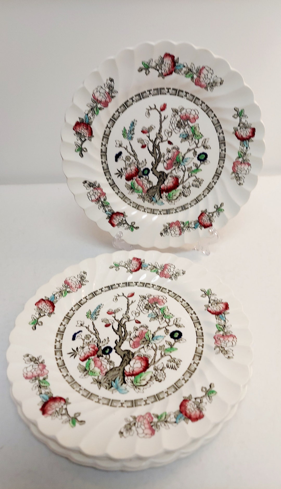 Vintage Fine Staffordshire Ware Myott Indian Tree Made in England 10 ...