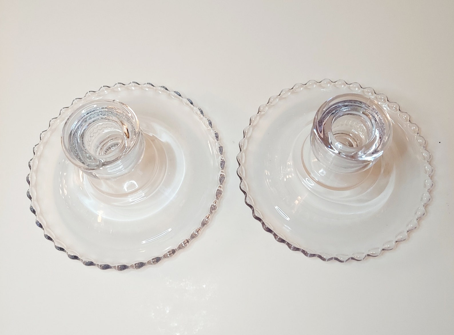 Imperial Glass Candlewick Candleholder Candle Sticks Set - Etsy