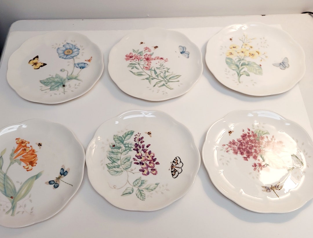 Vintage Lenox Butterfly Meadow Salad Plate Artist Signed Louise Le ...