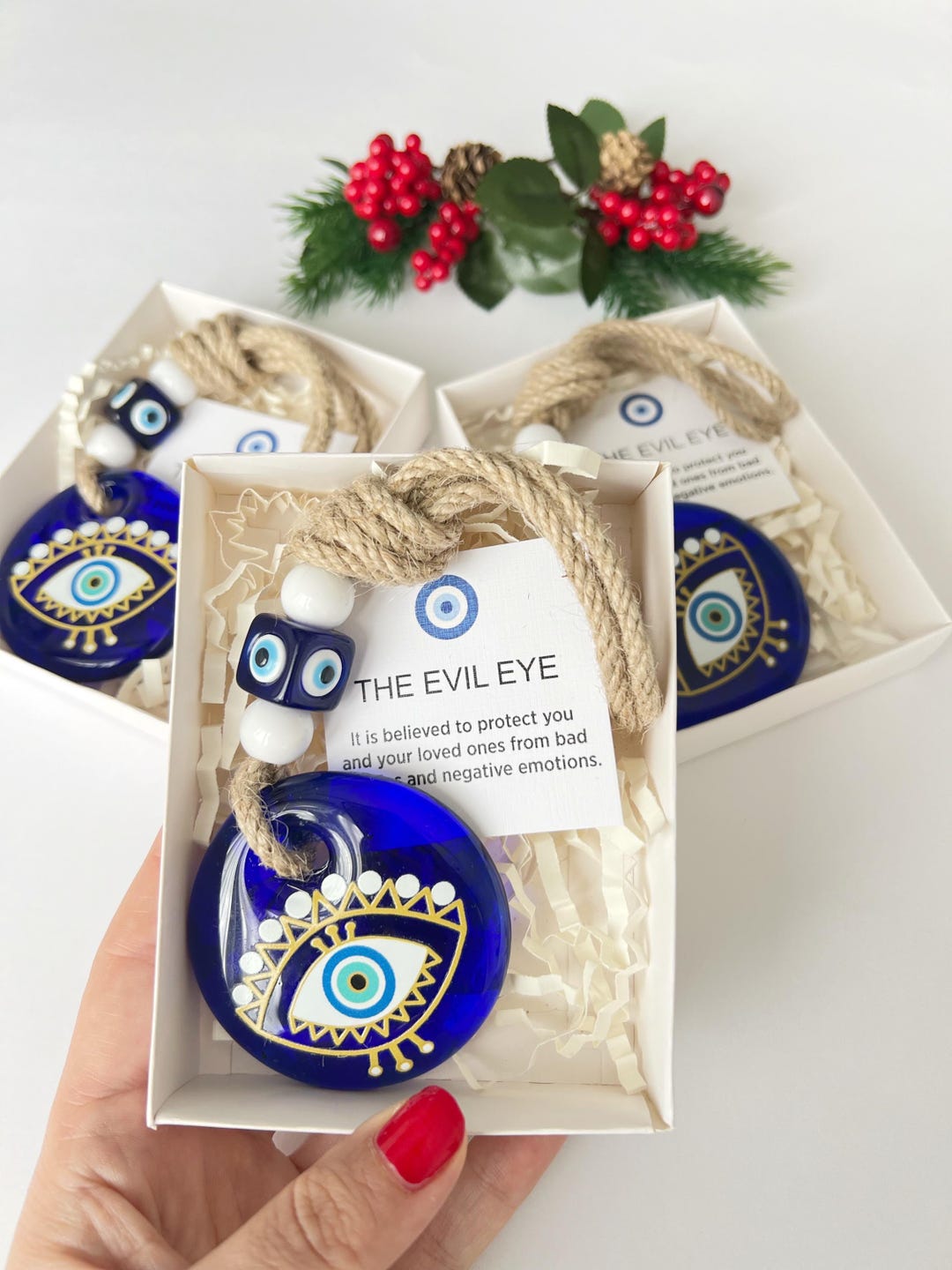 Greek Evil Eye Wall Hanging, Christmas Home Decor, Housewarming Gift ...
