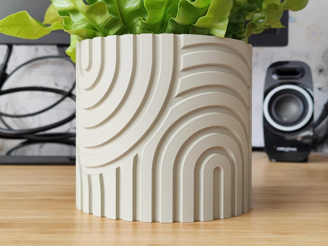 Arch Planter – Modern Textured Plant Pot for Home & Office Decor - Etsy