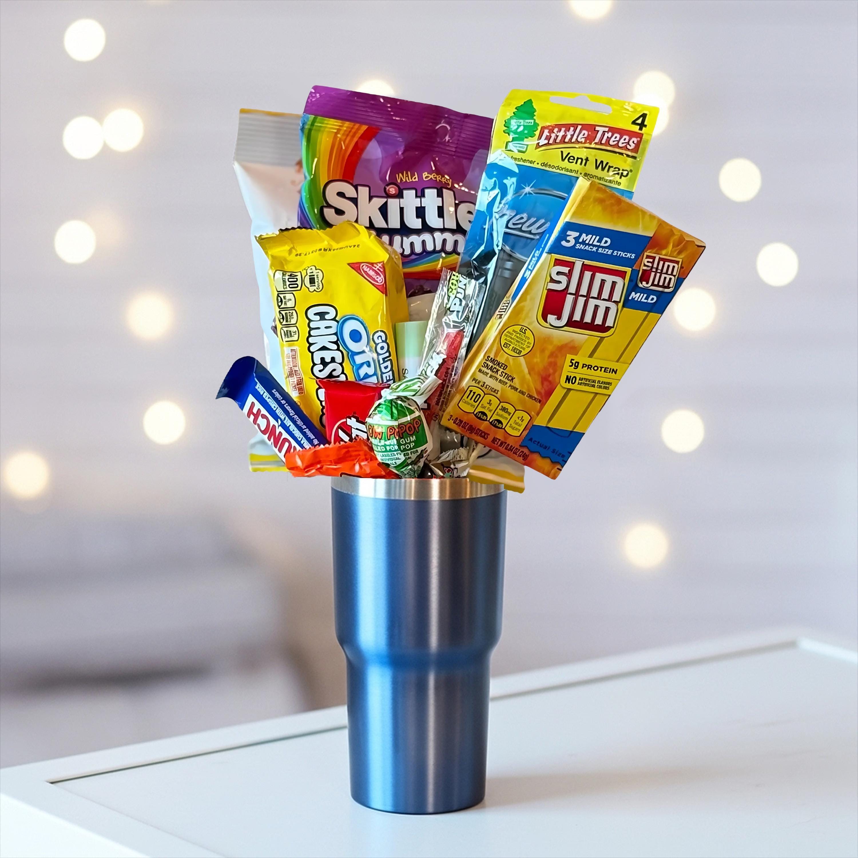 Groomsman Proposal Gift Basket Idea Coffee Tumbler Candy Package ...