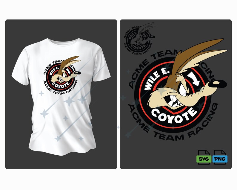 Coyote SVG and PNG Files Acme Racing - Etsy