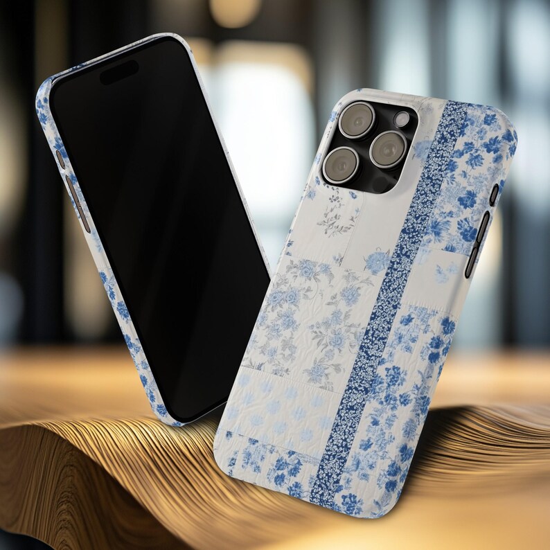 Costal Patchwork Phone Case | Shabby Chic Lace Phone Cover | Slim ...