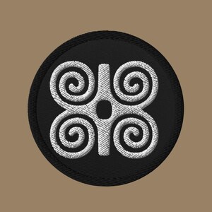 West African Adinkra Dwennimmen Embroidered Patch: Humility & Strength ...