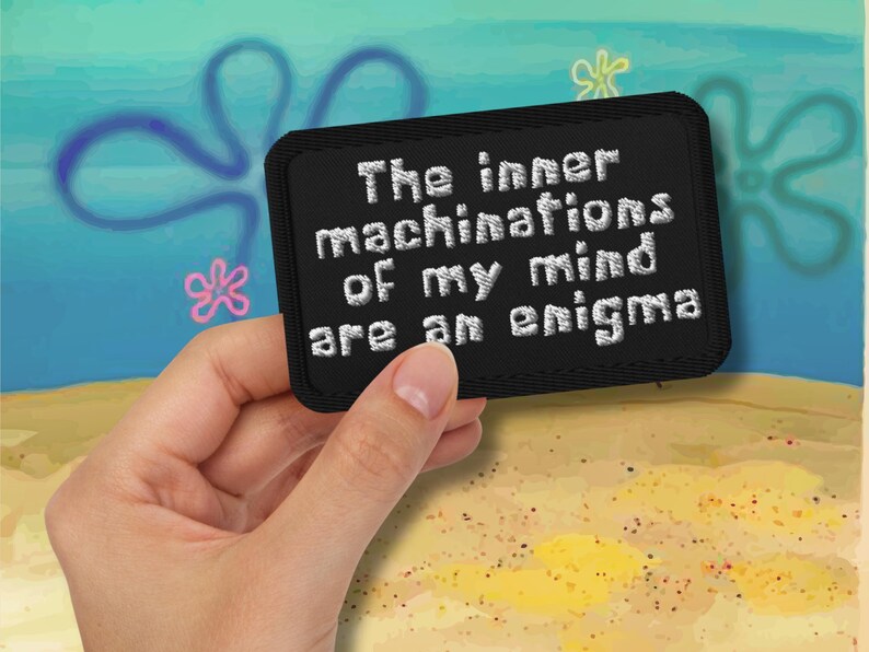Spongebob Meme Patch: Enigma of My Mind Embroidered Iron-on for ...