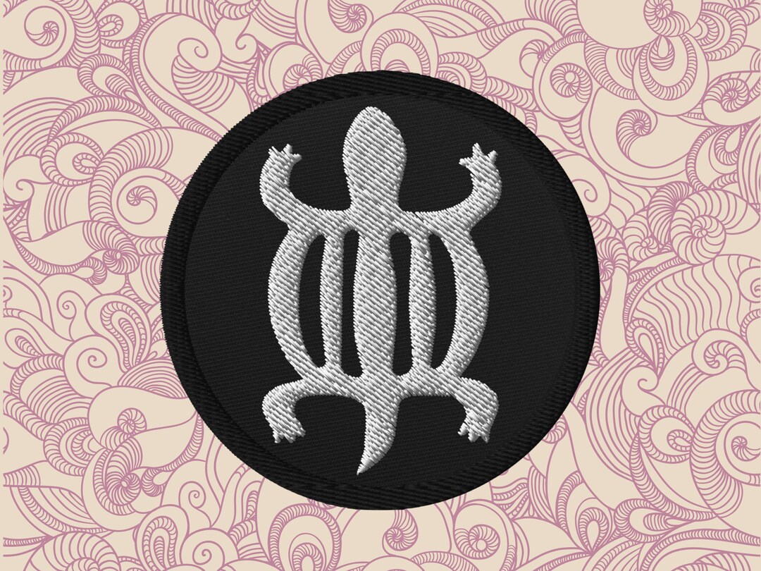 Adinkra Embroidered Patch - Denkyem Symbol for Adaptability - Cultural ...