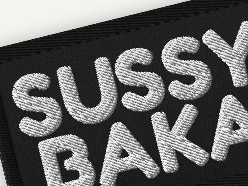 Sussy Baka Embroidered Patch – Funny Meme-inspired, Anime & Kawaii ...